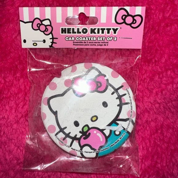 Hello Kitty | Dining | Ceramic Hello Kitty Car Coasters 3 | Poshmark